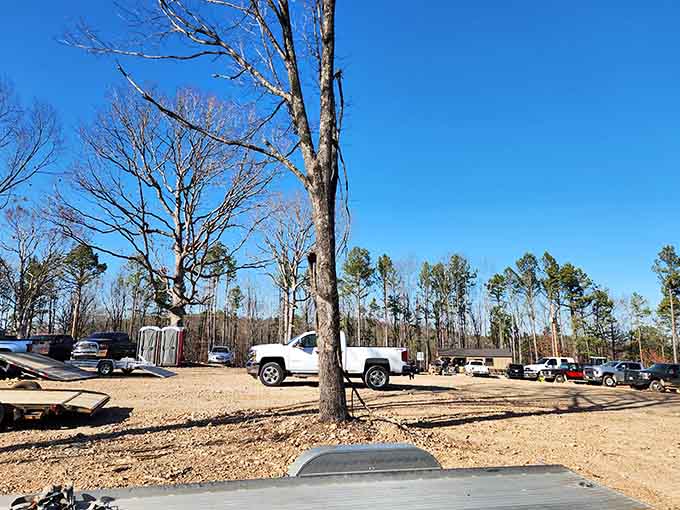 Wide open skies and tall pines frame TexPlex at Fox Creek Park, where outdoor adventure has plenty of room to breathe.