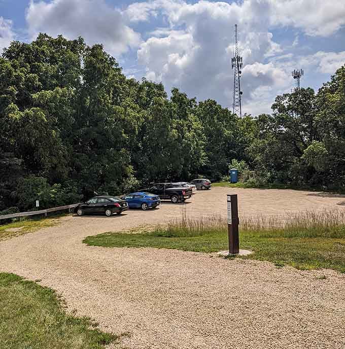 Ample parking means no circling like a vulture, just pull in and start your nature adventure immediately.