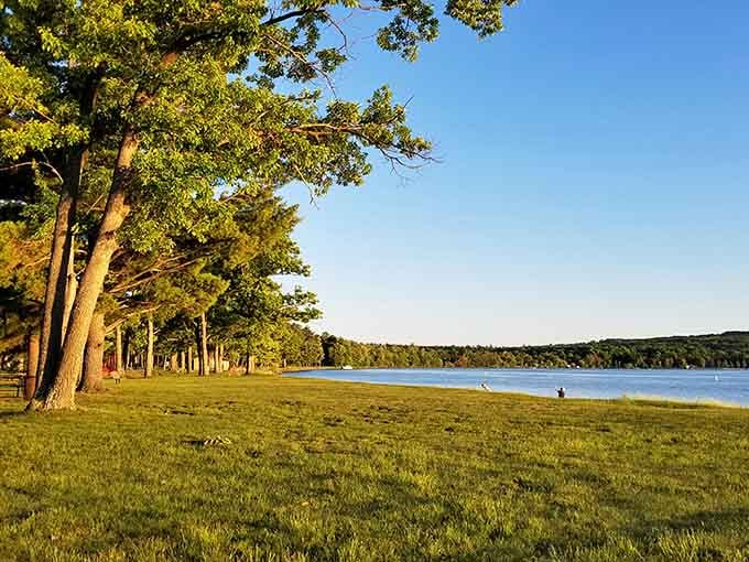 Lake Antoine at golden hour, the kind of scene that makes you seriously reconsider your current zip code.