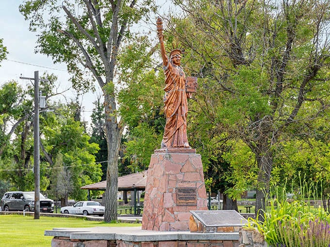 Lady Liberty stands watch over La Junta, symbolizing the American dream that's still achievable in overlooked places.