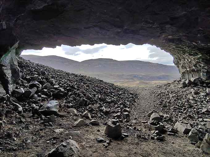 The layered basalt walls show off their stripes like nature's own version of a very patient artist.