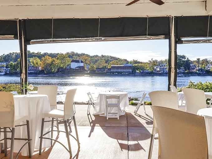 Dining with a Delaware River view at Lambertville Station is the kind of meal that ruins ordinary restaurants forever.
