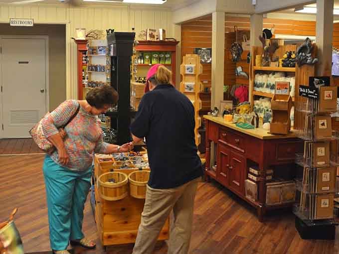 The gift shop where you can take home cornmeal ground right here, along with serious bragging rights included.
