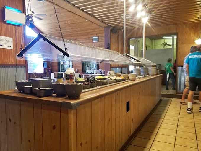 The buffet station where self-control goes to die and food dreams come gloriously, deliciously true.