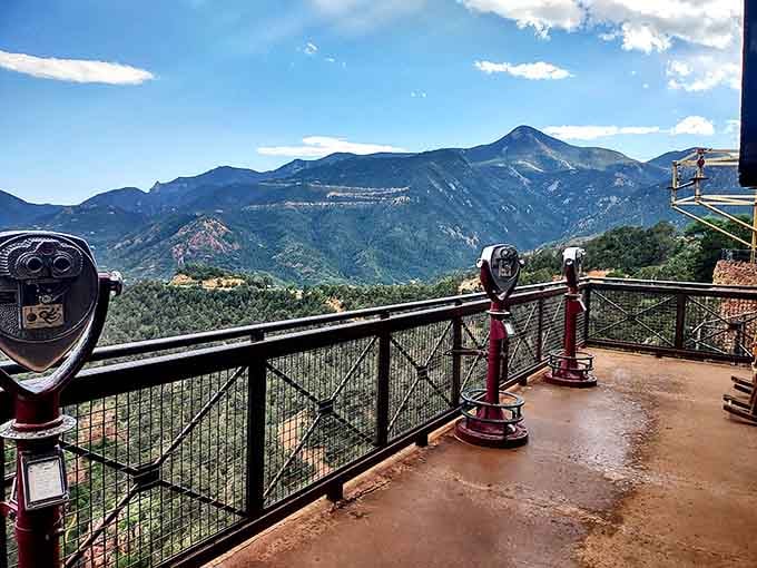 The view from Cave of the Winds reminds you that Colorado didn't come to play when it designed its scenery.