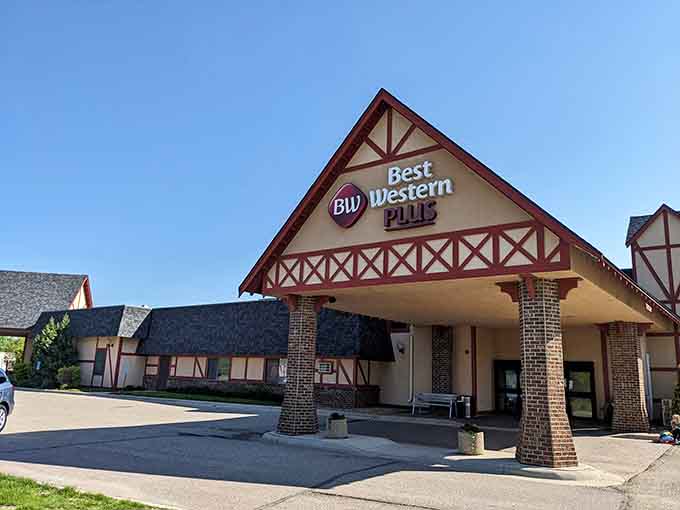 The Best Western Plus in New Ulm leans into the town's Bavarian charm with Tudor-style architecture that makes every stay feel a little more special.