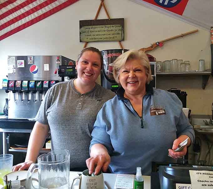 The smiling faces behind the counter at Old School Cafe. Genuine hospitality like this simply cannot be faked or franchised.