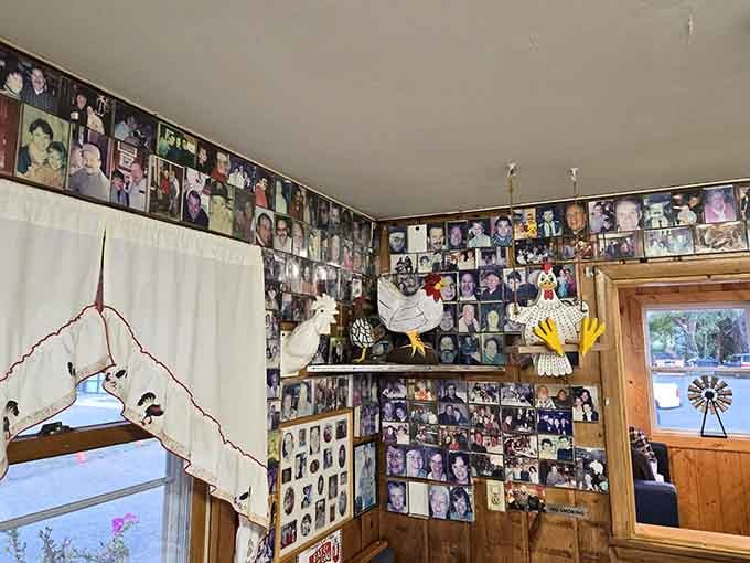 Walls covered in customer photos tell the story of countless happy breakfasts and satisfied appetites over the years.