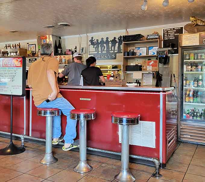 Pulling up a chrome stool at that red counter feels like settling into the most comfortable seat in all of Virginia.