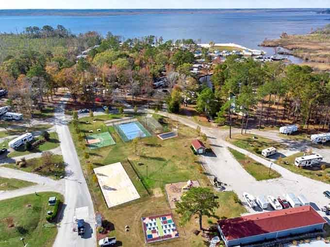 An aerial view revealing a resort that's genuinely got it all figured out.