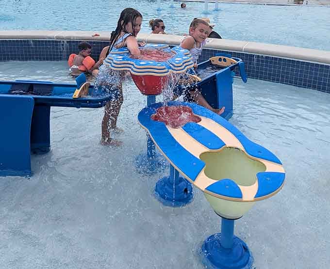 Interactive water tables where kids spin, splash, and pour to their hearts' content. Engineering school starts early at Portland Water Park.