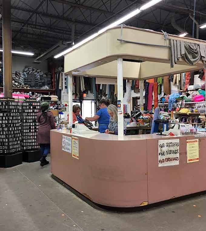 The friendly checkout station at the heart of the store, where great finds officially become yours to take home.