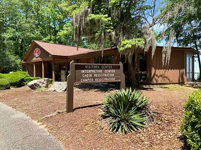 The visitor center is where your waterfront adventure officially begins, so stop in before heading to your floating paradise.