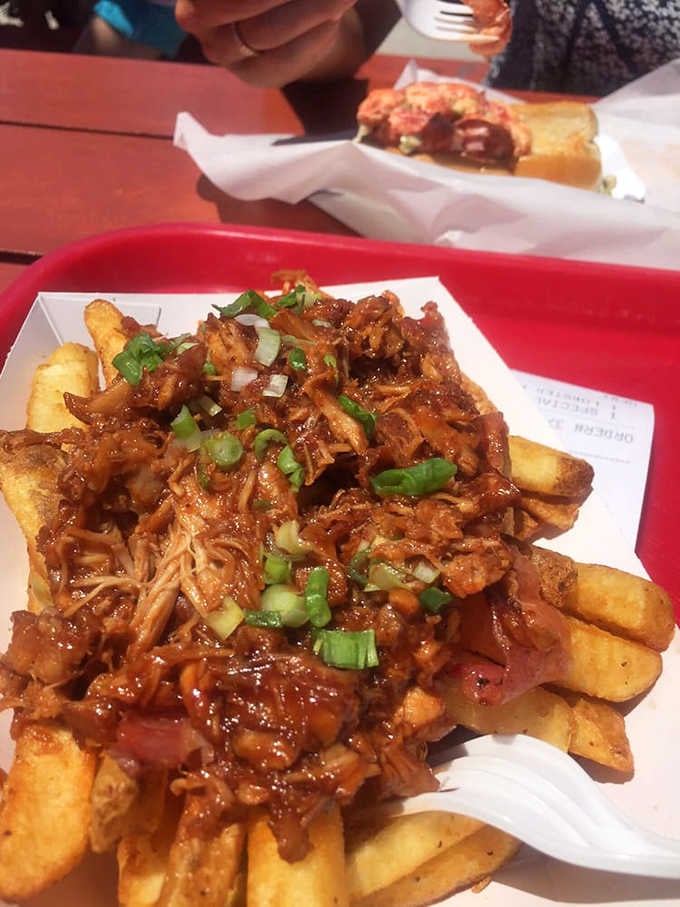 Fries loaded with pulled chicken and green onions, because sometimes a side dish refuses to stay in its lane.