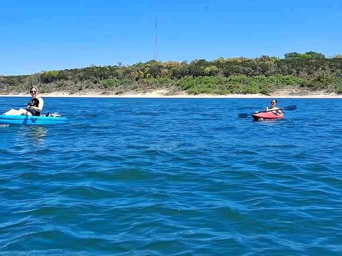 Two kayakers, brilliant blue water, and not a single crowd in sight, that's the Stillhouse Hollow promise.