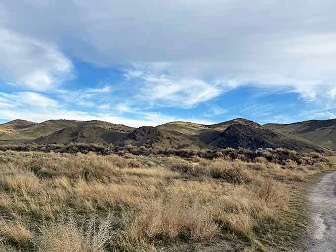 The high desert landscape stretches endlessly, reminding you that sometimes the middle of nowhere is exactly where you need to be.