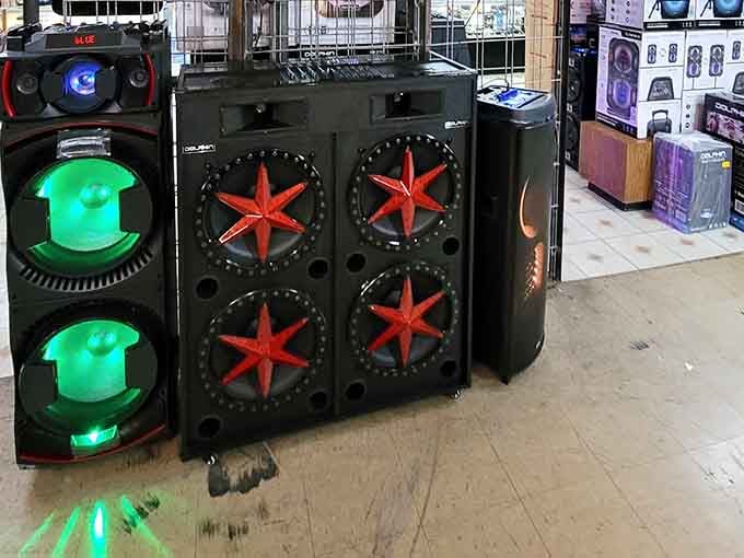 These glowing, star-studded speakers look ready to throw a block party the moment someone plugs them in.