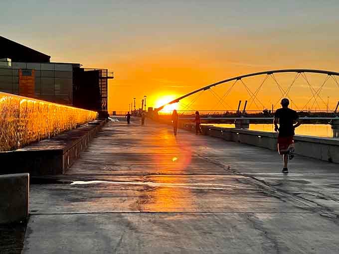 When the sun sets here, the whole promenade turns golden and suddenly everyone looks like they're in a music video.