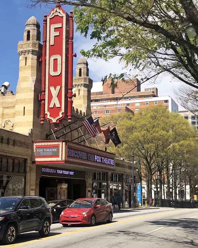 The Fox Theatre's iconic red marquee is pure old-school glamour, the kind of landmark that reminds you why Atlanta is genuinely unforgettable.