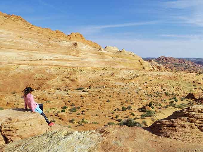 Sitting quietly on the slickrock, watching the desert stretch forever, is its own kind of therapy.