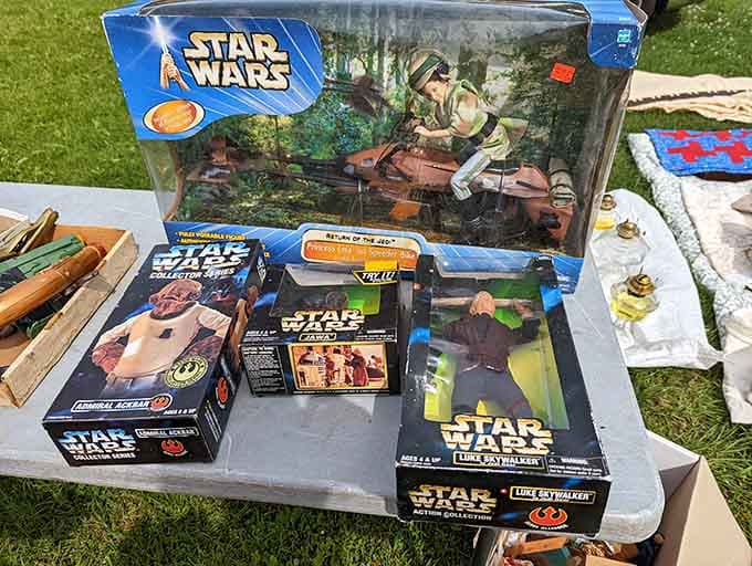 Still in the box. Still waiting for the right collector. The Force is strong at Todd Farm.