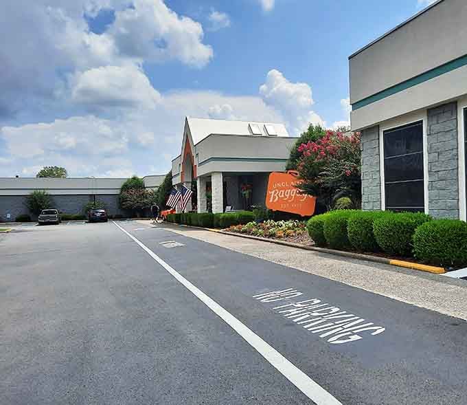 A clean, welcoming parking lot greets you first, because every great adventure deserves a smooth start.