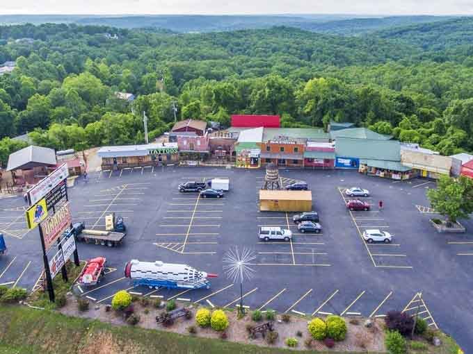 Nestled among rolling green Missouri hills, Uranus Towne Center is a colorful little world all its own.