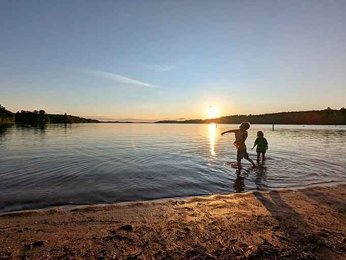 Golden hour at the beach creates the kind of family memories that'll show up in photo albums for generations.