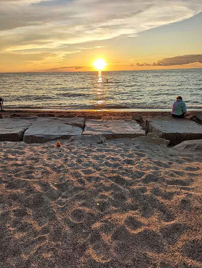 This is what peace looks like: soft sand, golden light, and nowhere else you need to be right now.