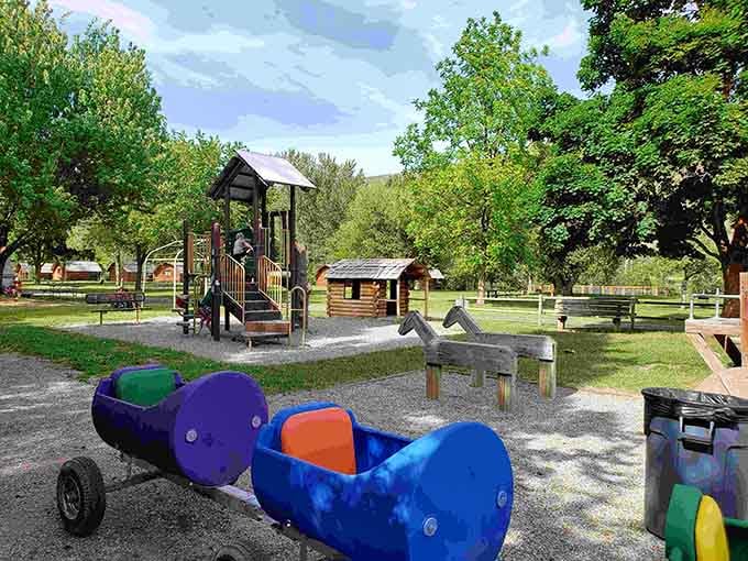 Playgrounds keep little ones entertained while parents enjoy that rare commodity known as sitting down for five minutes.