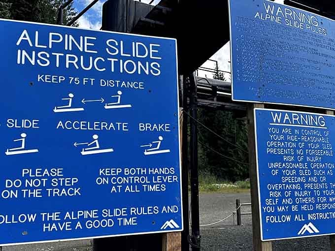 Instructions seem simple enough, though "keep both hands on control lever" becomes surprisingly challenging advice.