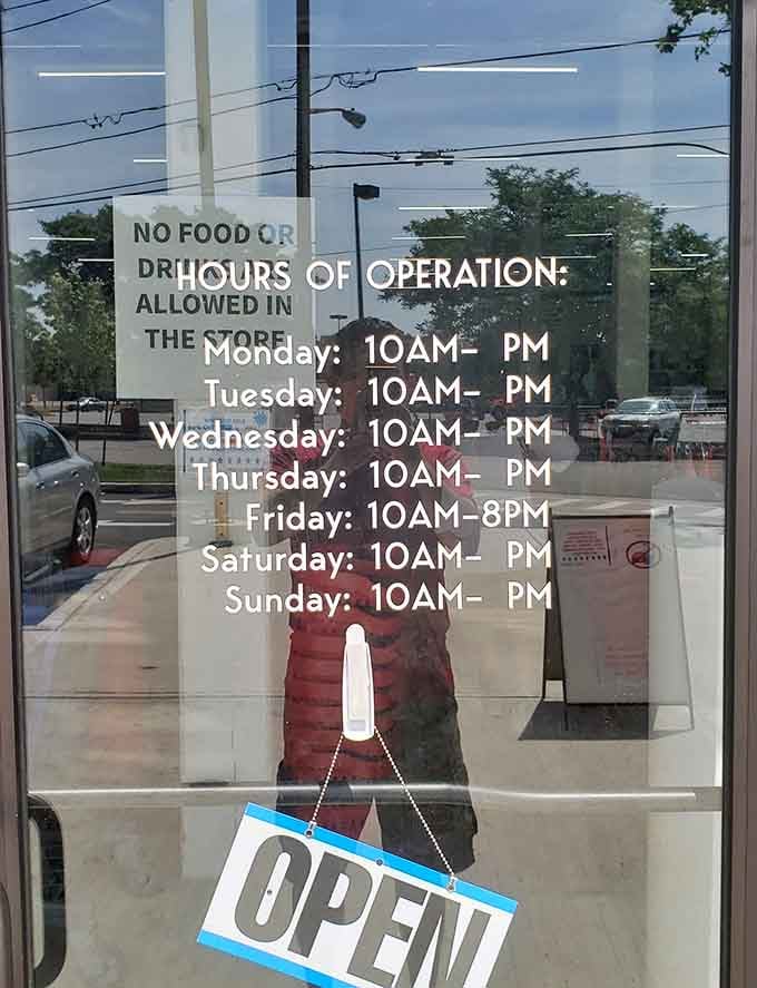 Open seven days a week starting at 10 AM, with Friday hours running until 8 PM for the dedicated hunters.