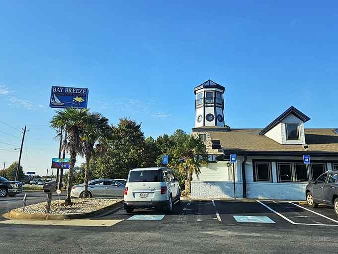 Palm trees in Hampton, Georgia, proof that Bay Breeze committed fully to the coastal dream and never looked back.