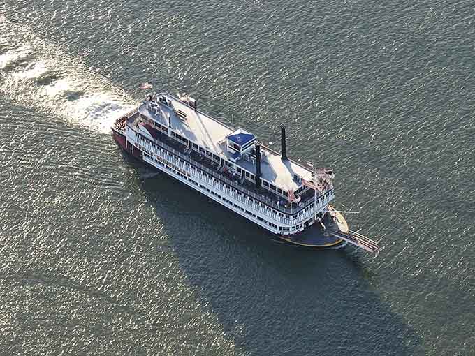 From up here, you can see exactly why the Belle of Louisville owns every room she floats into.