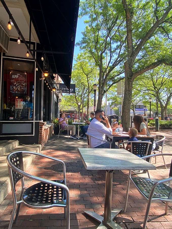 Sunny skies, brick sidewalks, and good food waiting inside. Davis Square really does have it all.