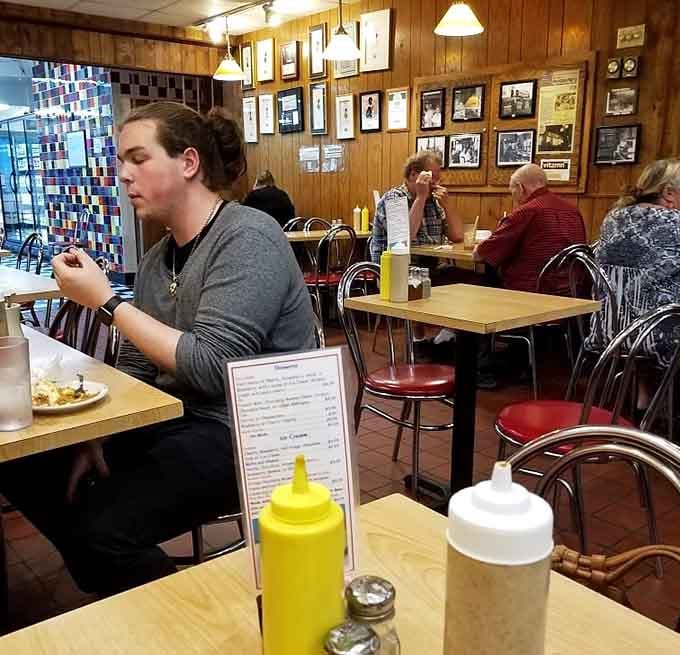 Regulars and first-timers alike settle in at Cecil's wooden tables, everyone looking equally content with their very good decision to be here.