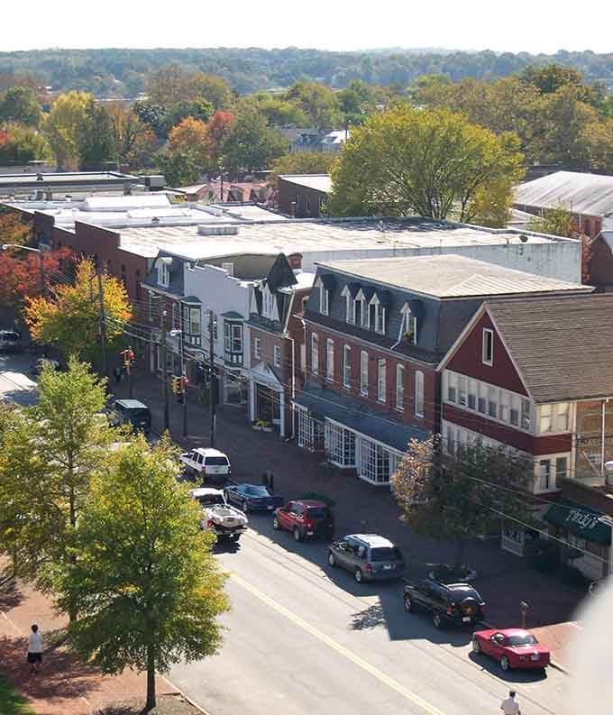 Rooftop views reveal a downtown that refused to sacrifice character for convenience or cookie-cutter development.