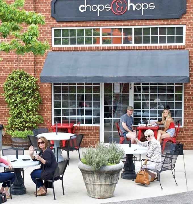 Outdoor dining under blue skies makes every meal taste better, especially when the food's this good.