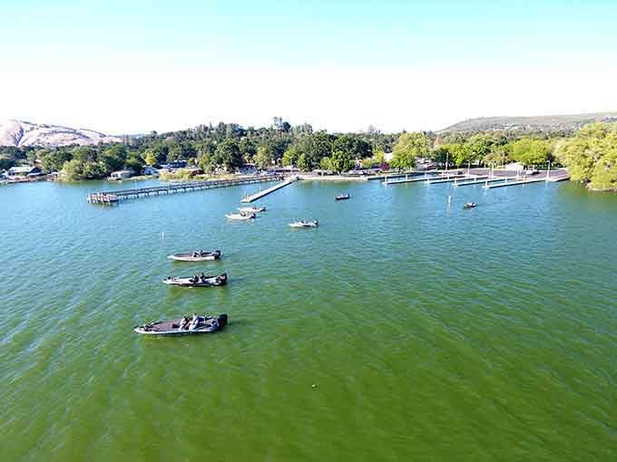 Bass fishing tournament day on Clear Lake, where serious anglers come from everywhere to find out the legends are true.