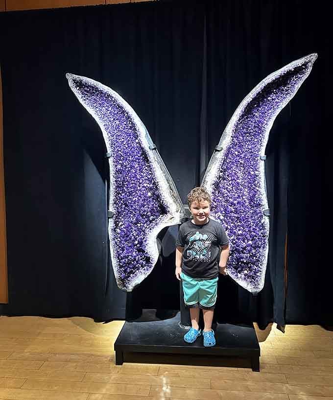 Strike a pose with these amethyst-studded wings and feel like the butterfly you've always been on the inside, finally.