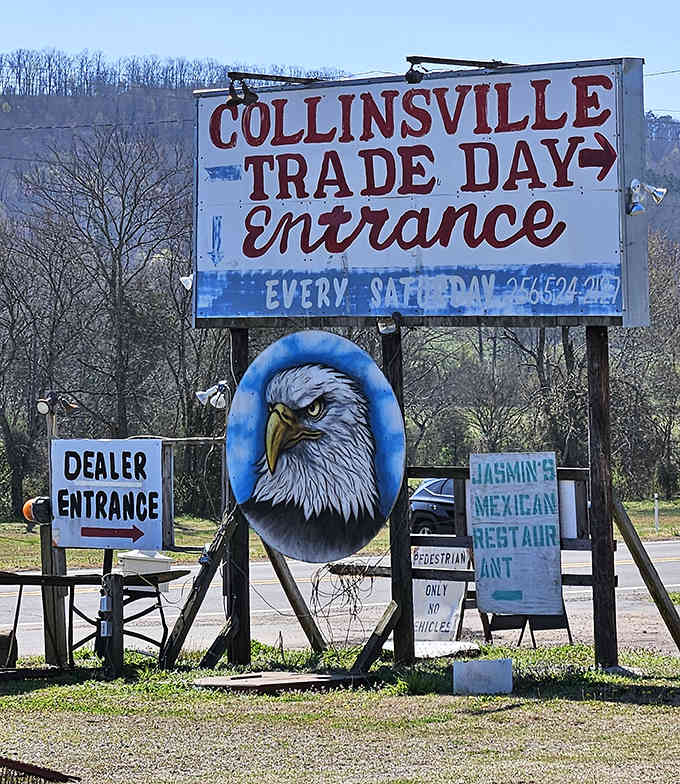 The entrance sign welcomes you to a place where Saturdays mean something more than sleeping late and scrolling phones.