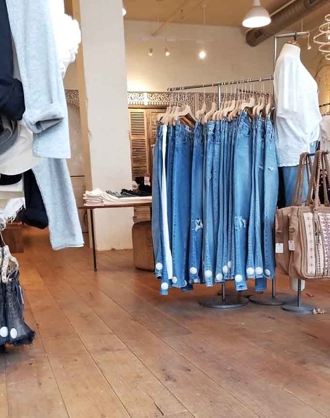 Wide-plank floors and carefully curated denim racks give this boutique the kind of effortless cool you can actually wear.