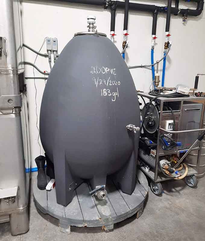 This egg-shaped concrete fermentation tank isn't just quirky, it's a winemaking tool that serious producers around the world swear by.