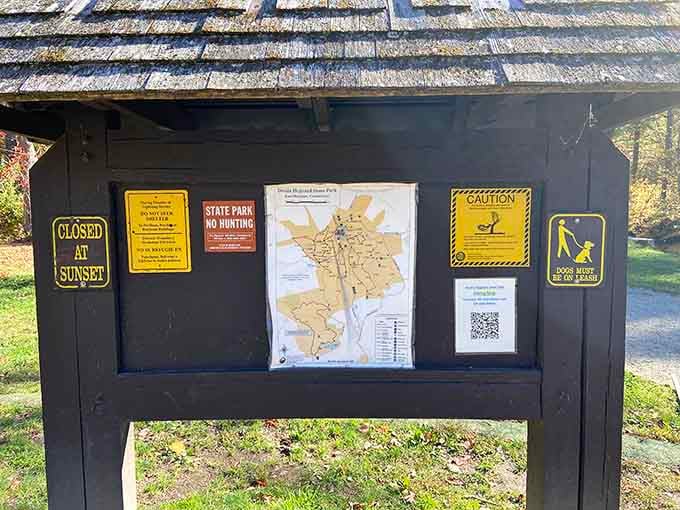 Trail maps and park regulations ensure everyone can safely enjoy this natural wonderland year-round.