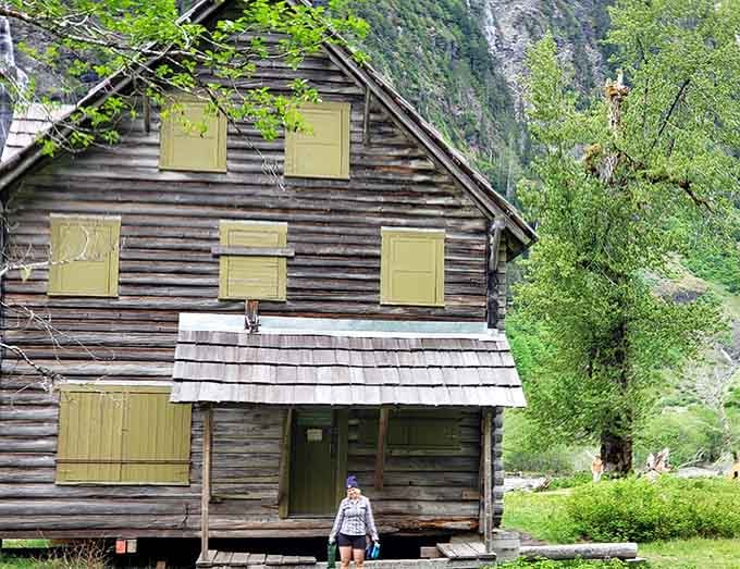 Standing before the chalet, contemplating whether those thirteen miles were totally worth it. Spoiler: they were.