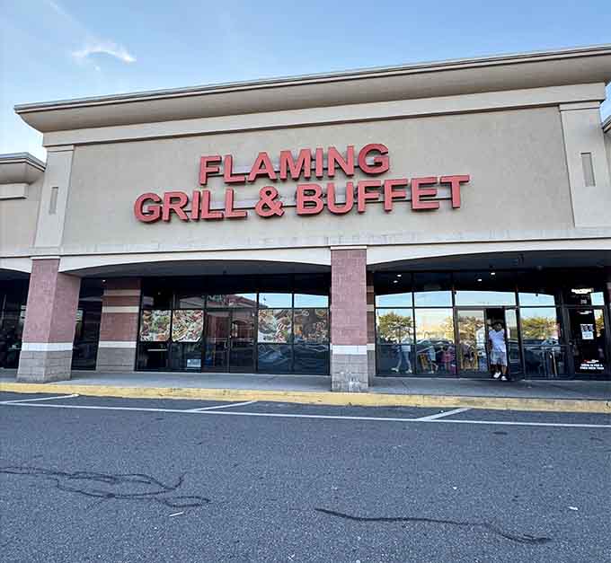 Sunshine, a fresh parking spot, and a buffet waiting inside, honestly, a perfect afternoon.