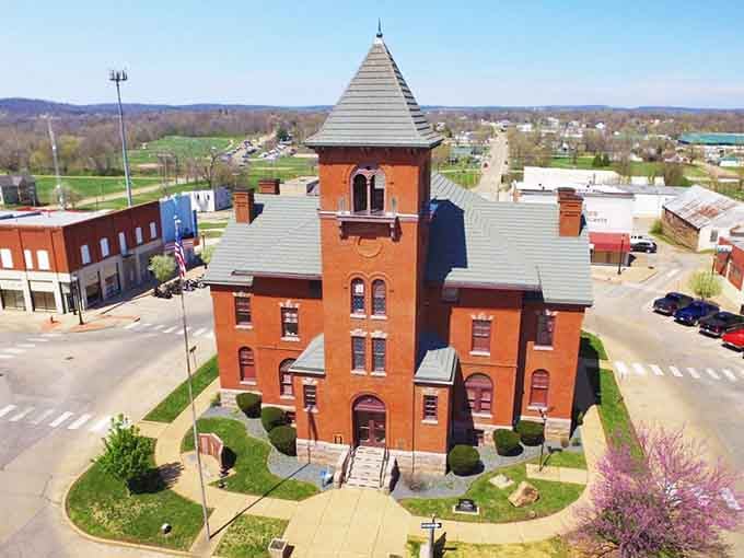 From above, Fredericktown's beautiful courthouse and rolling green surroundings make it clear this town has real soul.