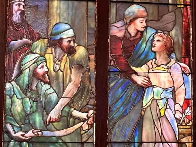 The figures in this window are so expressive, so alive, you'd swear they were about to speak.