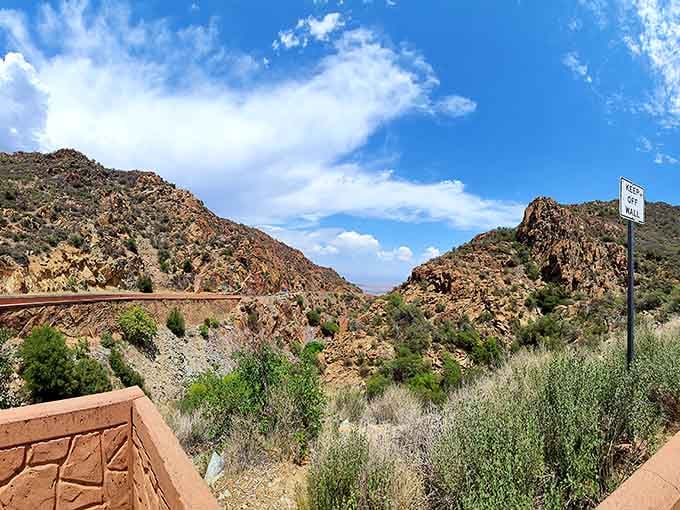 Mountain views frame the entire experience, reminding you that Jerome's location is half the magic here.
