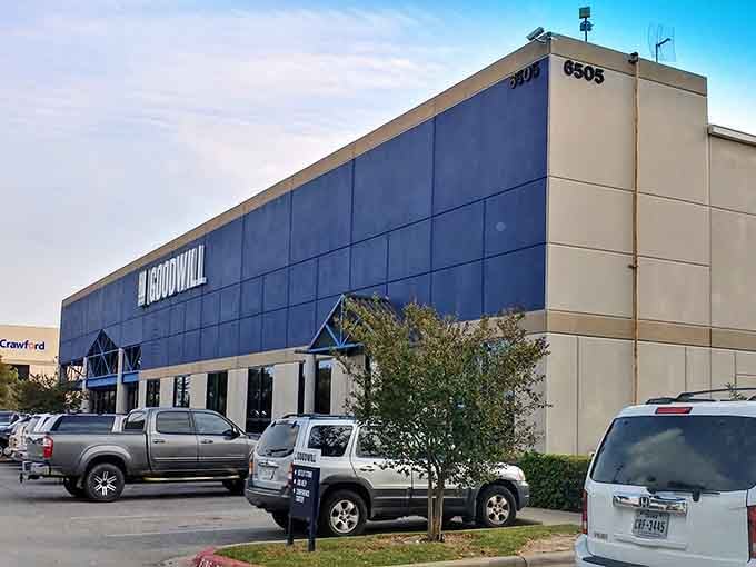 A spacious parking lot greets you first, which is basically the universe saying your shopping trip is already off to a great start.
